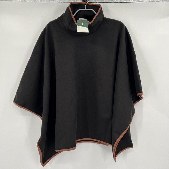 Tuckernuck | Sweaters | Tuckernuck Womens Leather Trim Funnel Neck ...